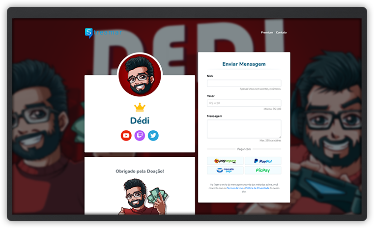 Streamar / Plataforma de Mensagens